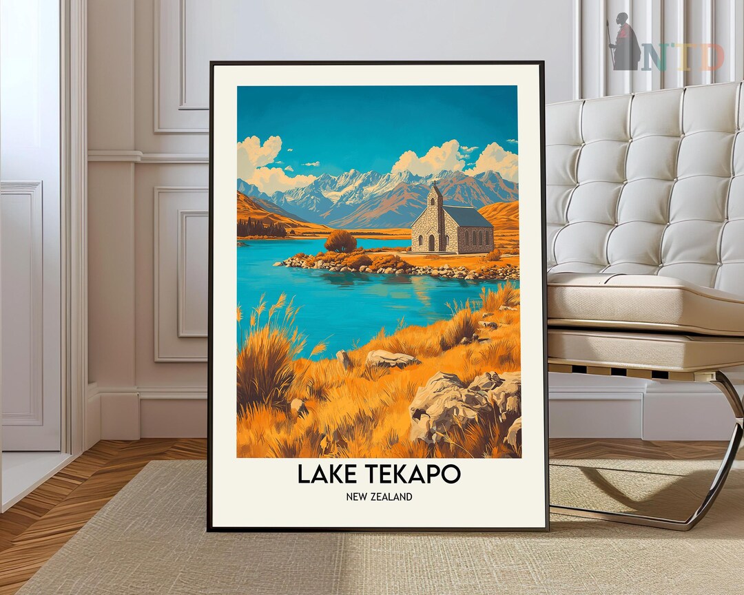 Lake Tekapo Print, Lake Tekapo Wall Art, Lake Tekapo Poster, Lake ...