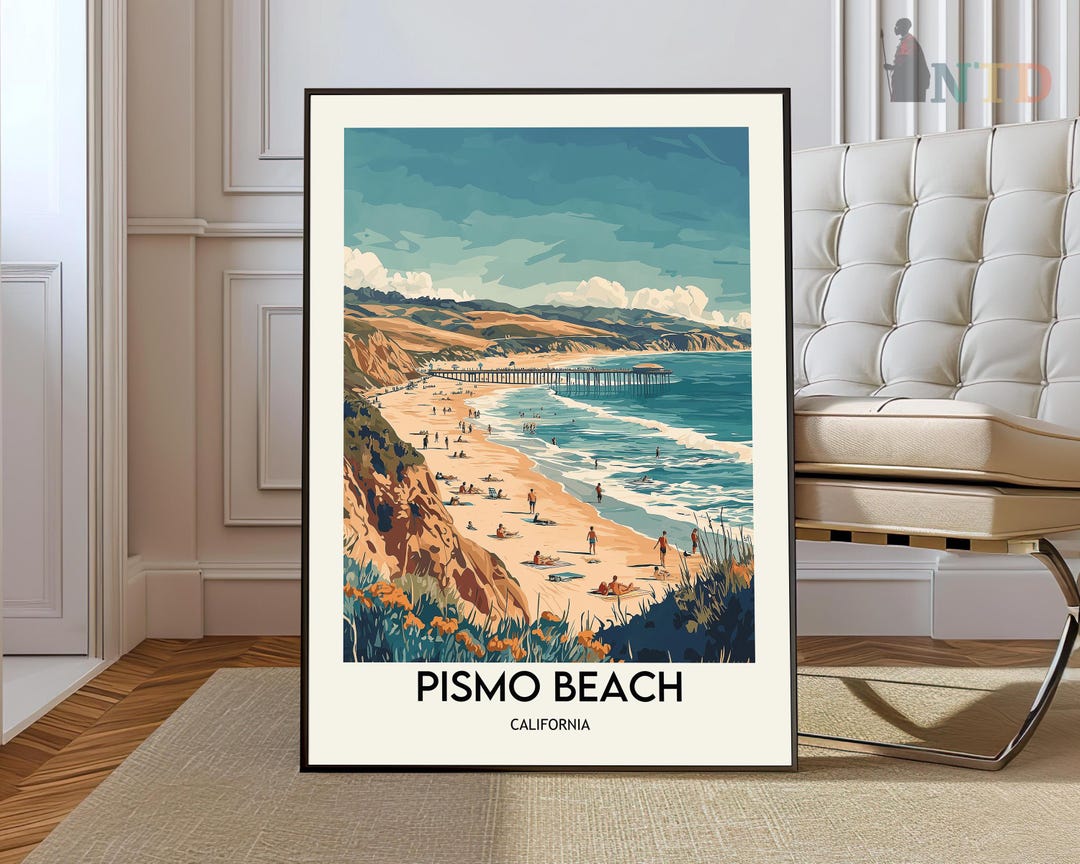 Pismo Beach Poster, Pismo Beach Wall Art, Pismo Beach Print, Pismo ...