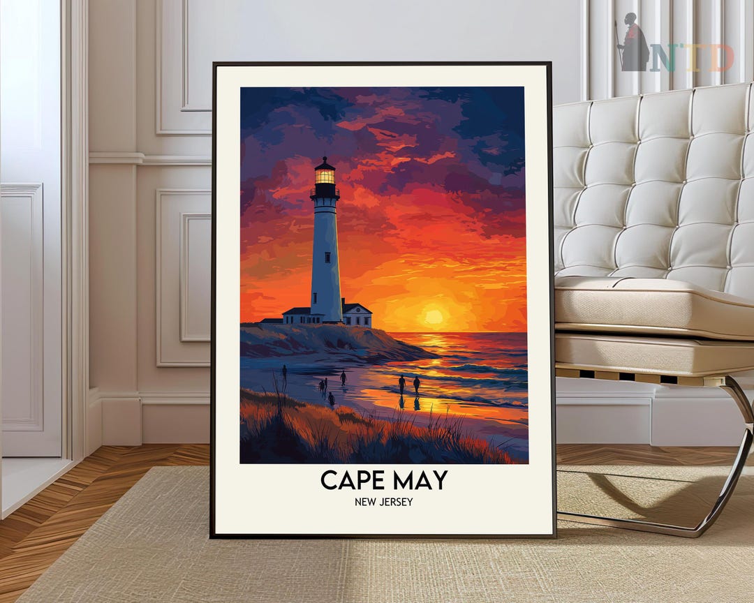 Cape May Travel Poster, Cape May Wall Art, Cape May Print, Cape May ...
