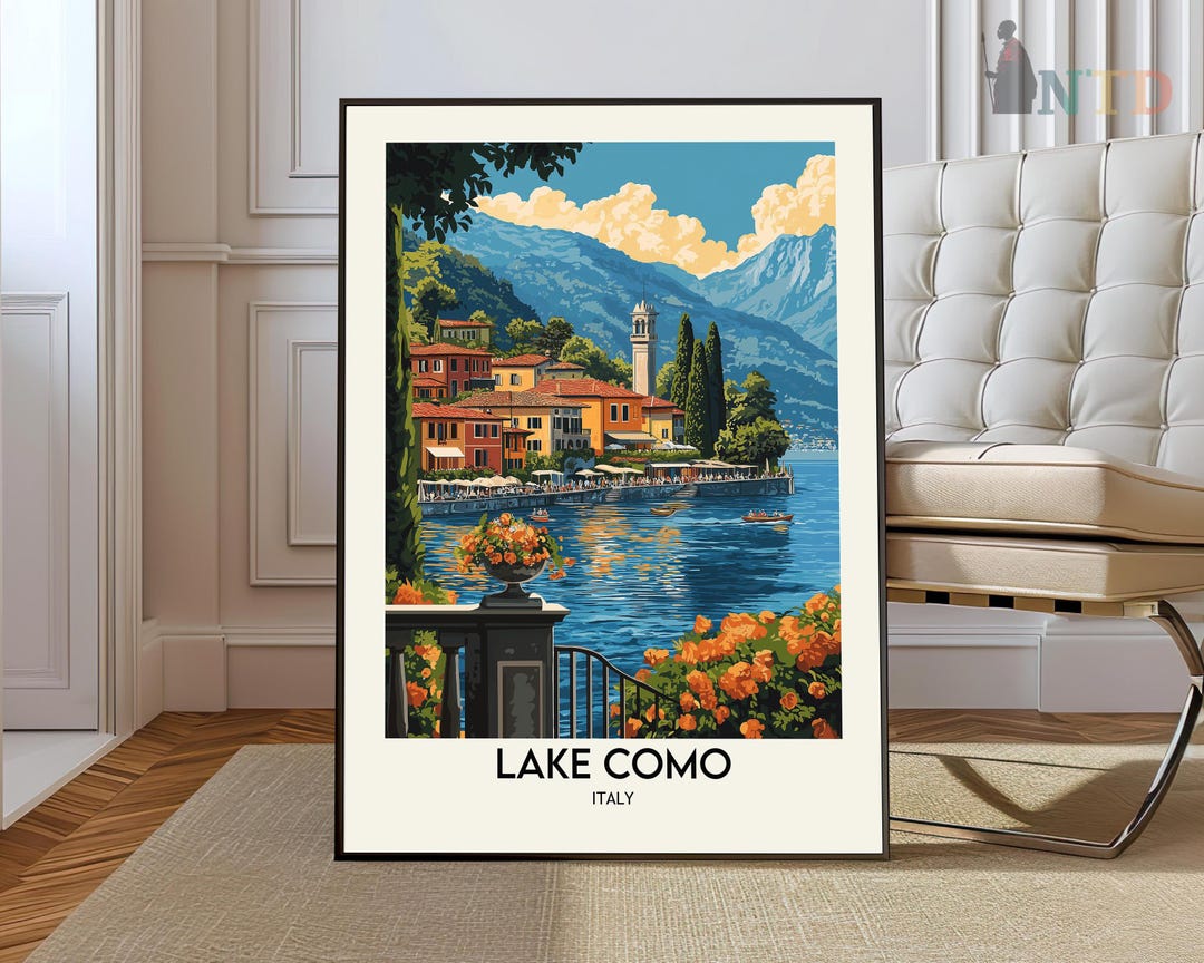 Lake Como Poster, Italy Art, Italy Poster, Italy Gift, Italy Print ...