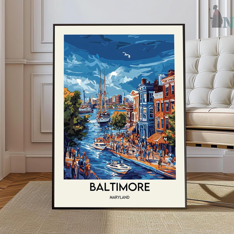 Baltimore Travel Poster - Etsy