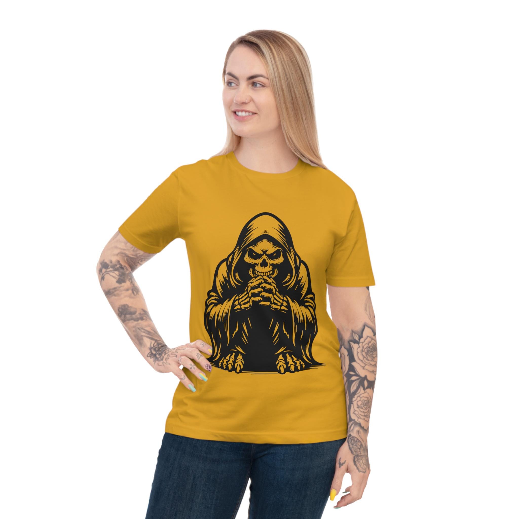 Praying Grim Reaper SVG PNG DXF Spooky Skeleton Cricut Silhouette Maker ...