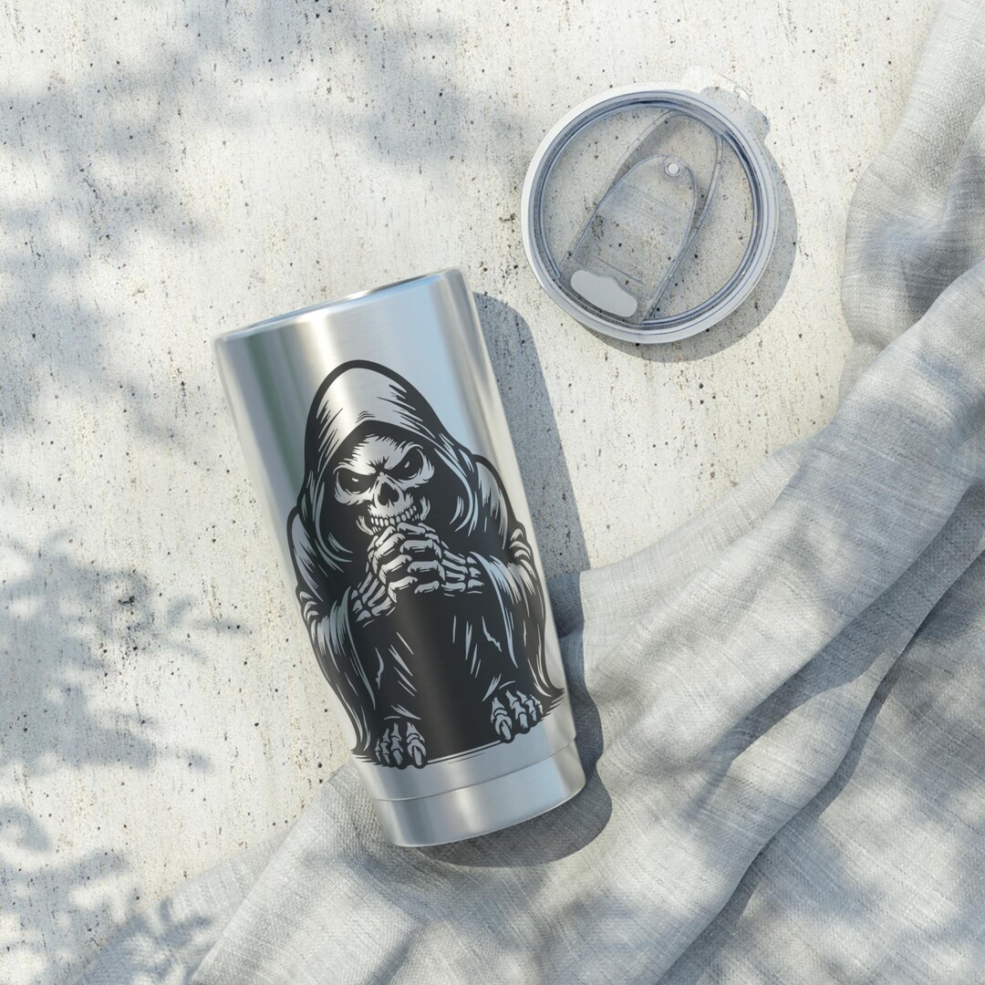 Praying Grim Reaper SVG PNG DXF Spooky Skeleton Cricut Silhouette Maker ...