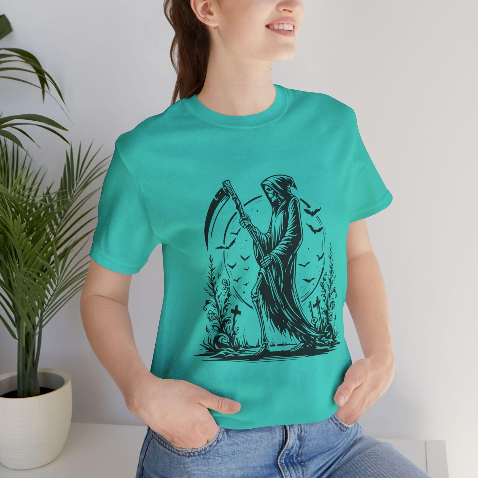 Grim Art Reaper in Moon DXF Cricut SVG PNG Silhouette Maker Tattoo ...
