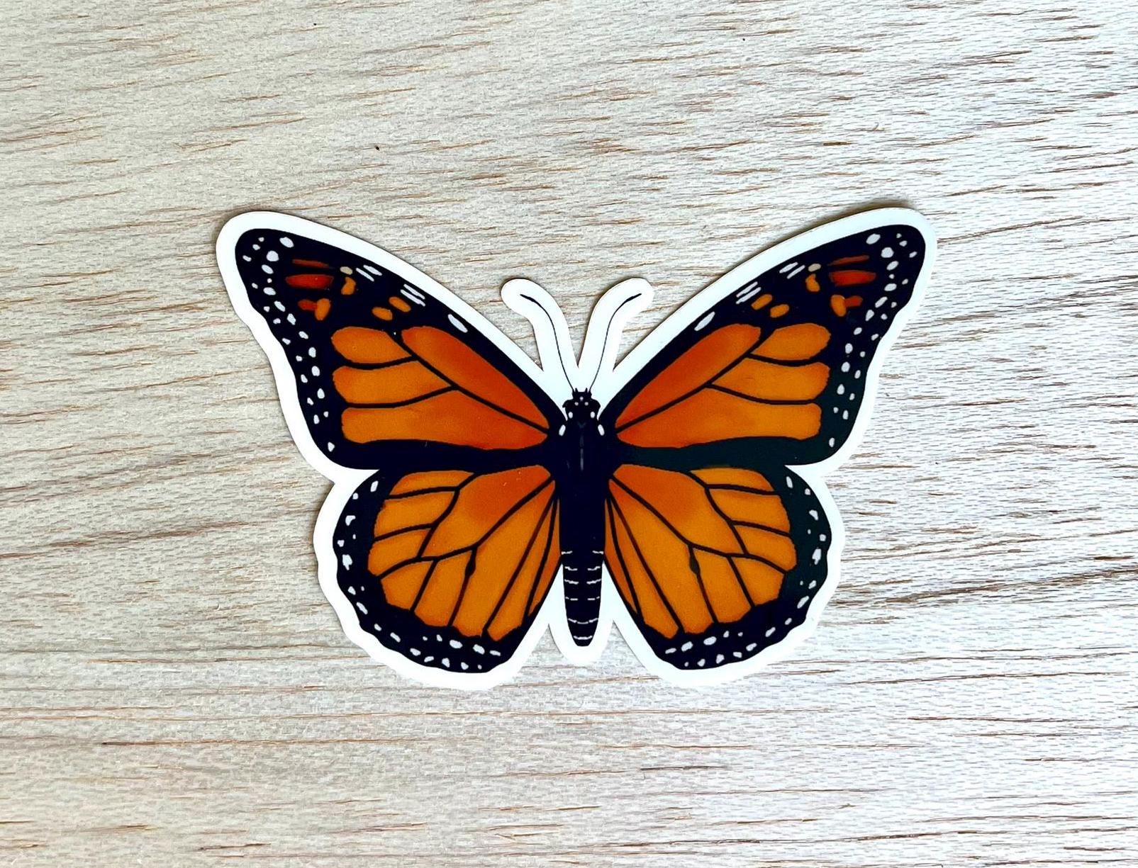 Monarch Butterfly Sticker, Waterproof Vinyl Sticker - Etsy
