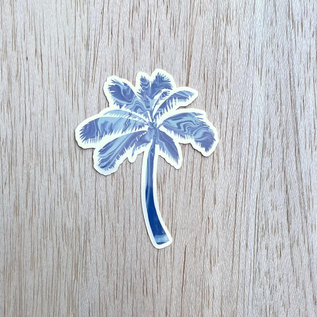 Palm Tree Stickers, 2 Stickers per Order, Waterproof Vinyl Sticker ...