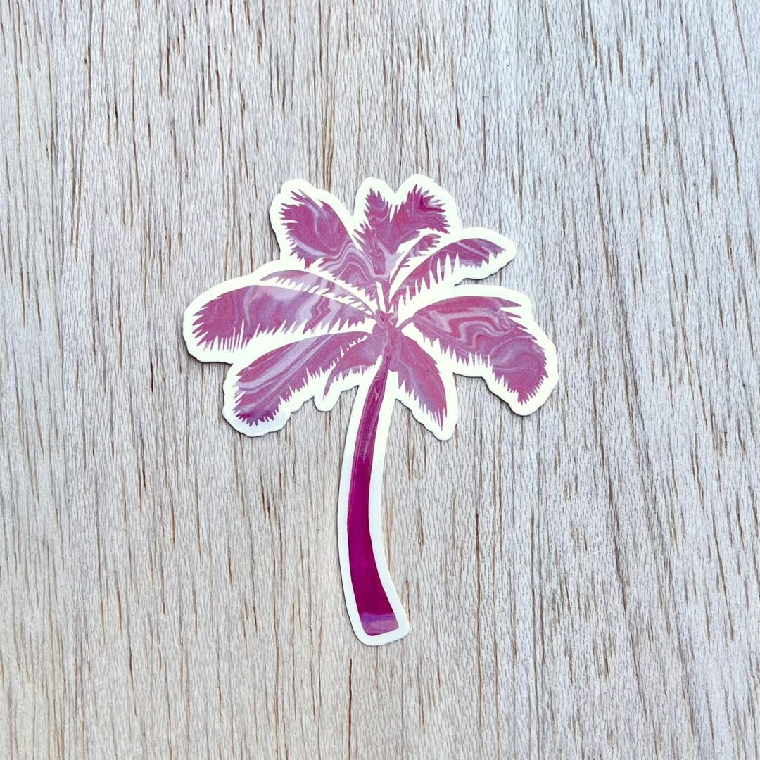 Palm Tree Stickers, 2 Stickers per Order, Waterproof Vinyl Sticker ...