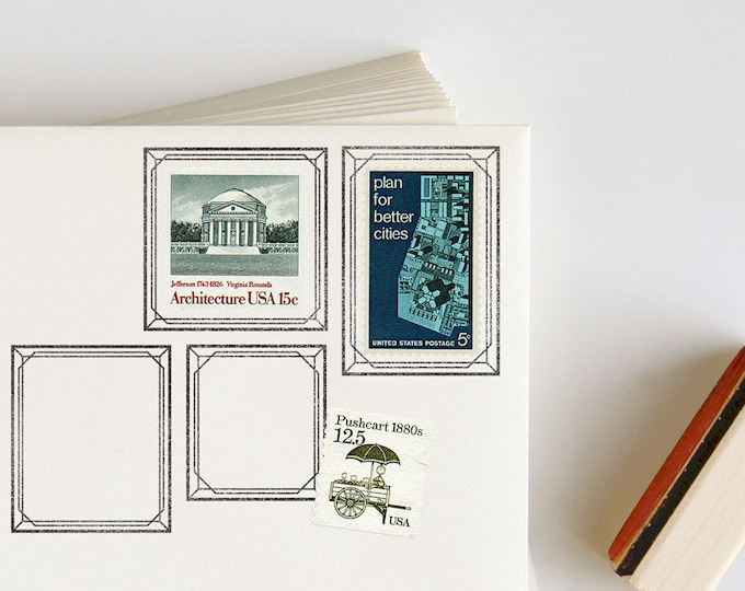 Postage Picture Frame Rubber Stamp for Envelopes: Geometric - Etsy