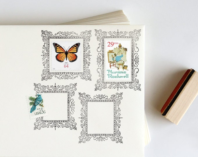 Postage Picture Frame Rubber Stamp for Envelopes: Ornate - Etsy