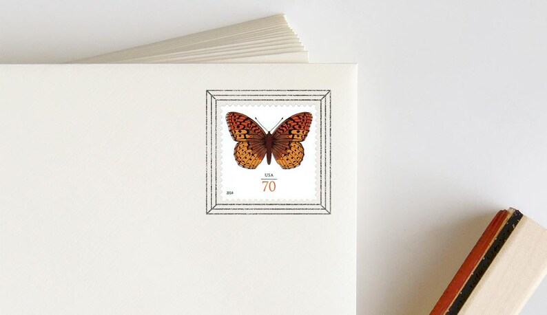 Postage Picture Frame Rubber Stamp for Envelopes: Traditional - Etsy
