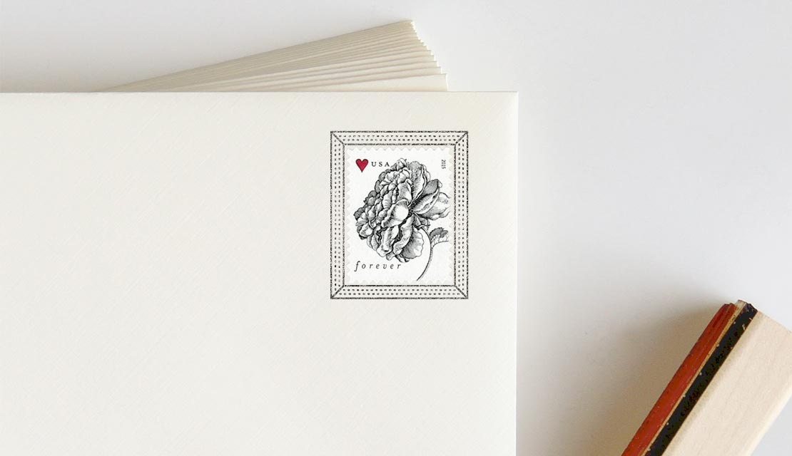 Postage Picture Frame Rubber Stamp for Envelopes: Dotted - Etsy