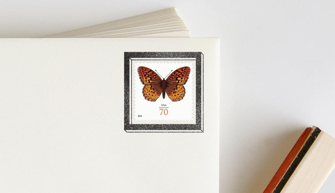 Postage Picture Frame Rubber Stamp for Envelopes: Shadowbox - Etsy