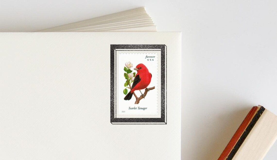 Postage Picture Frame Rubber Stamp for Envelopes: Shadowbox - Etsy