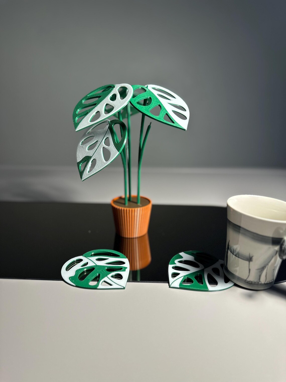 Monstera Coaster 6 Leaf - Etsy