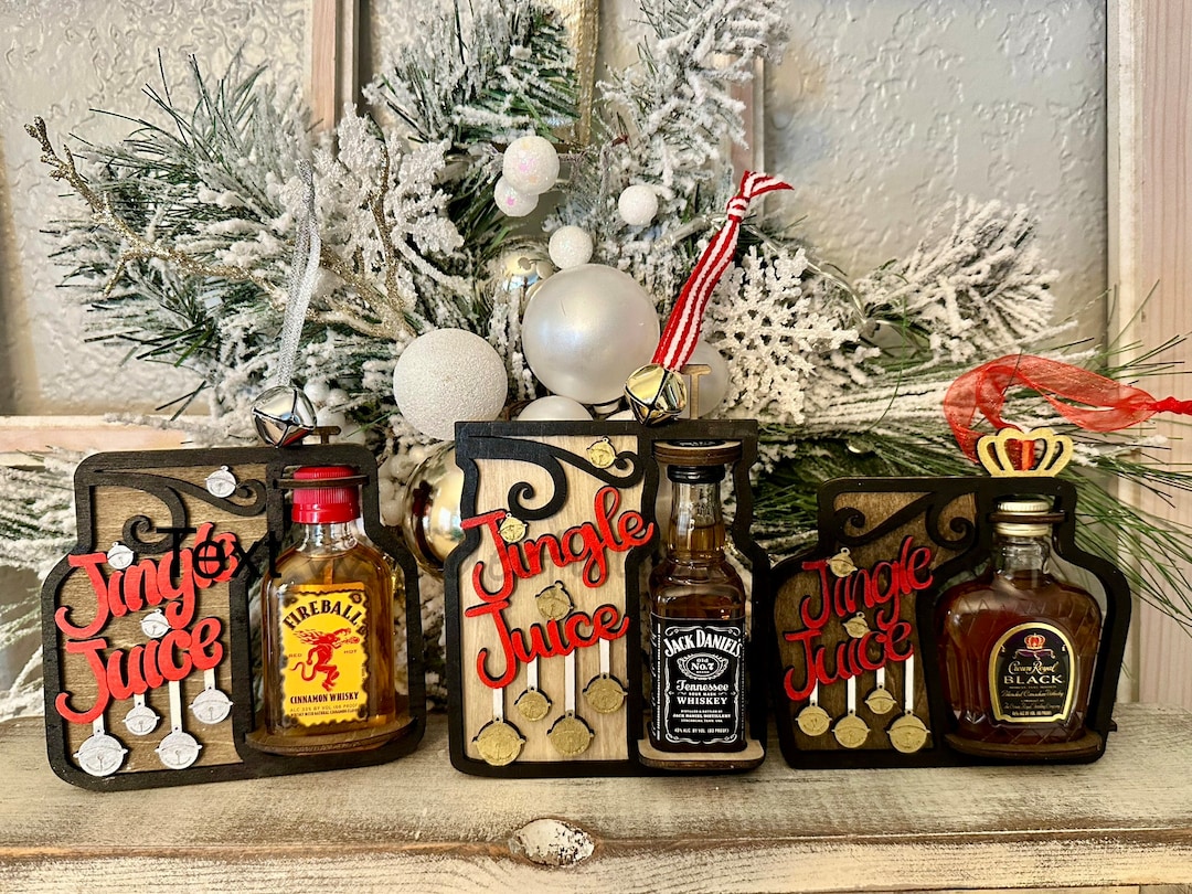 24HR SHIPPING Mini Liquor Bottle Christmas Gift Card Ornament, Unique ...
