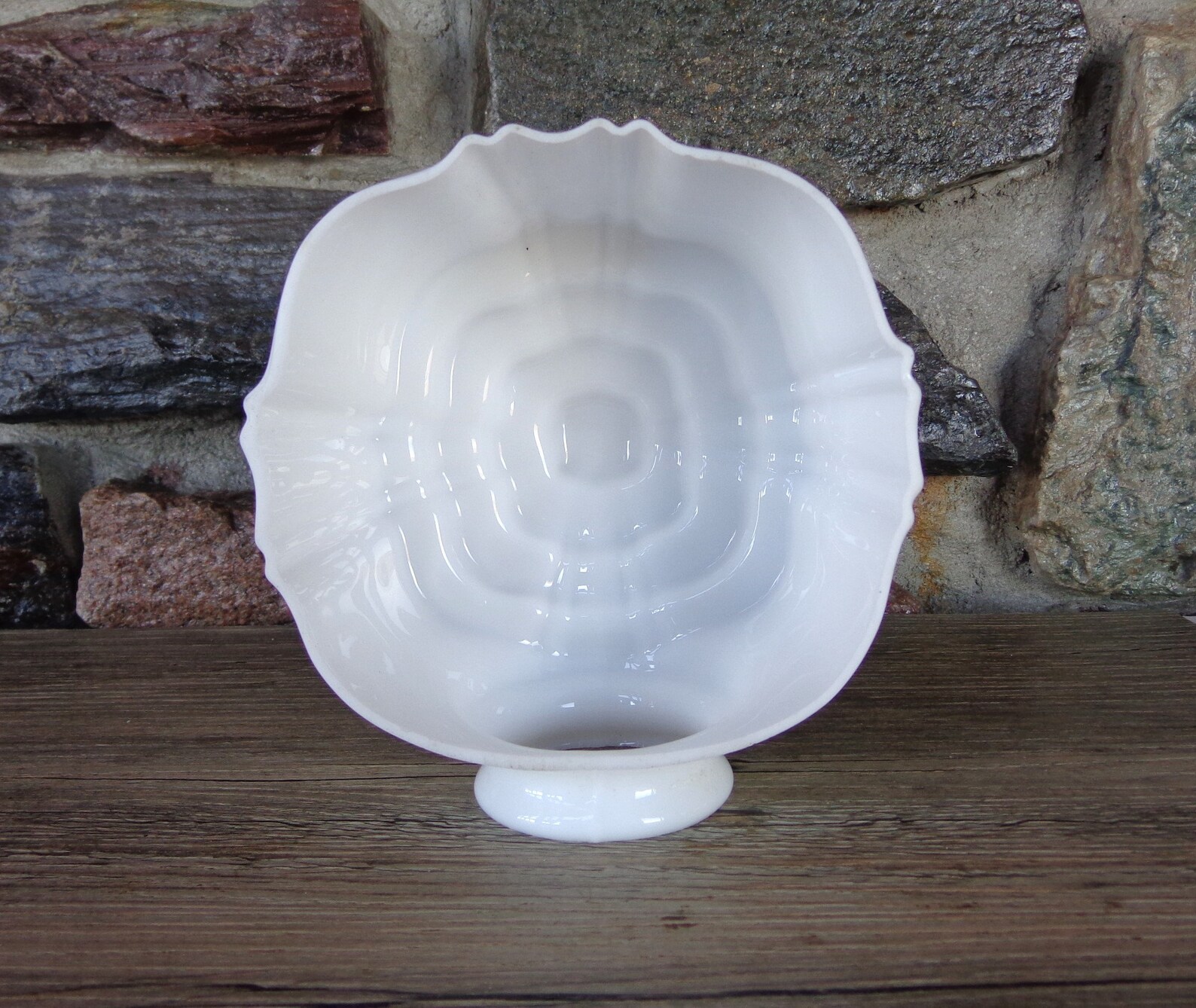 Vintage White Milk Glass Half Shade Light Fixture Sconce 2-1/4 Fitter ...