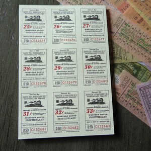 Lot of Paper Tickets in Plastic Container for Scrapbooking Journaling ...