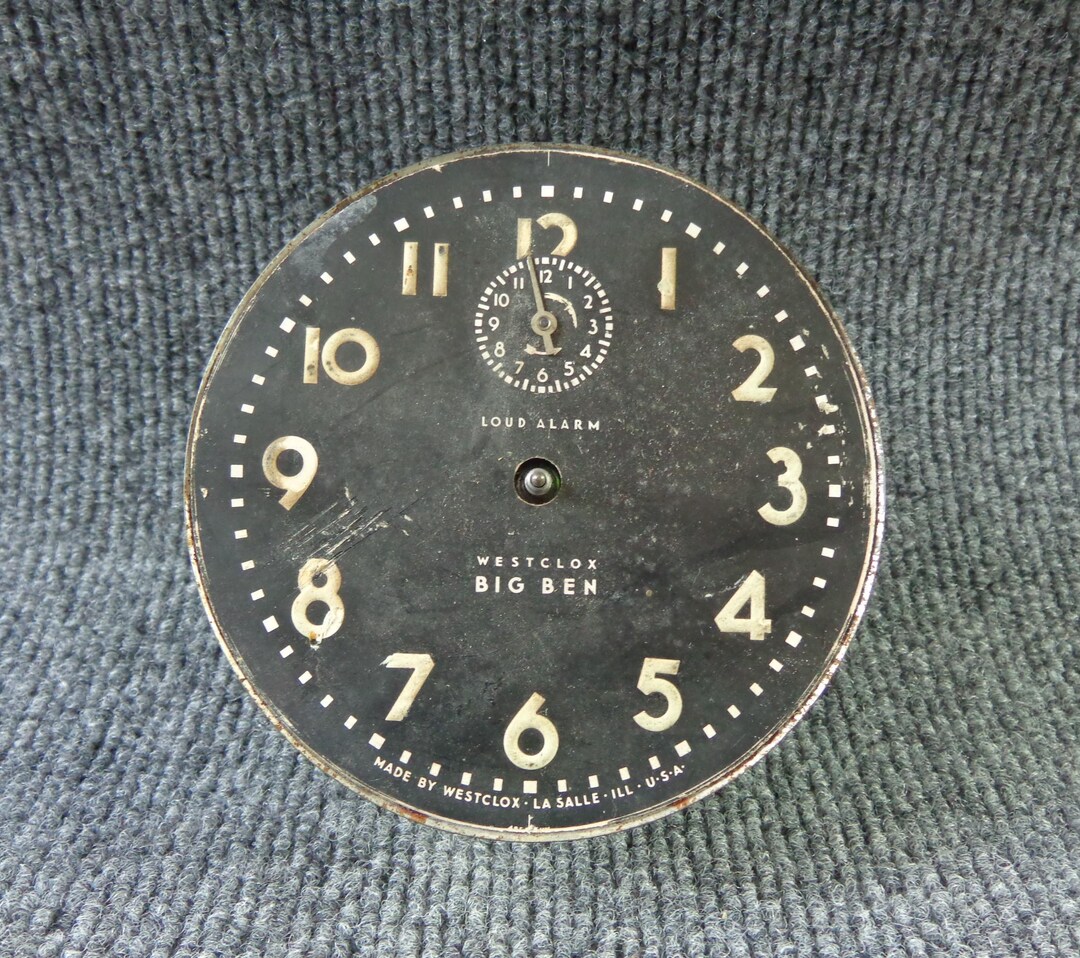 Vintage Big Ben Clock Face & Movement for Parts Restoration Repurpose ...