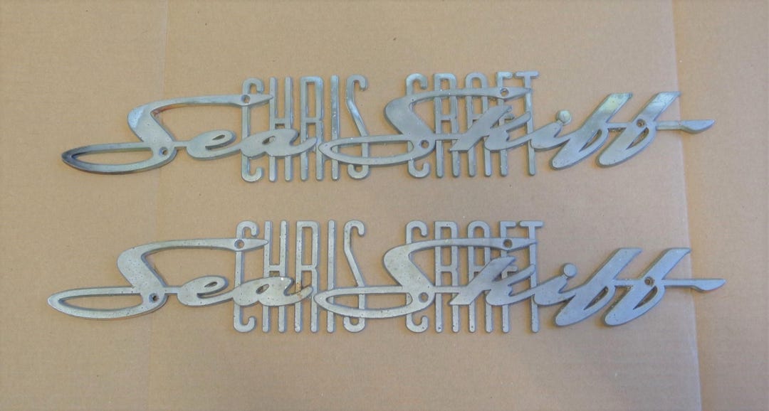 Vintage Pair of 1960 Chris Craft Sea Skiff Boat Emblems 19" X 3-1/4" - Etsy