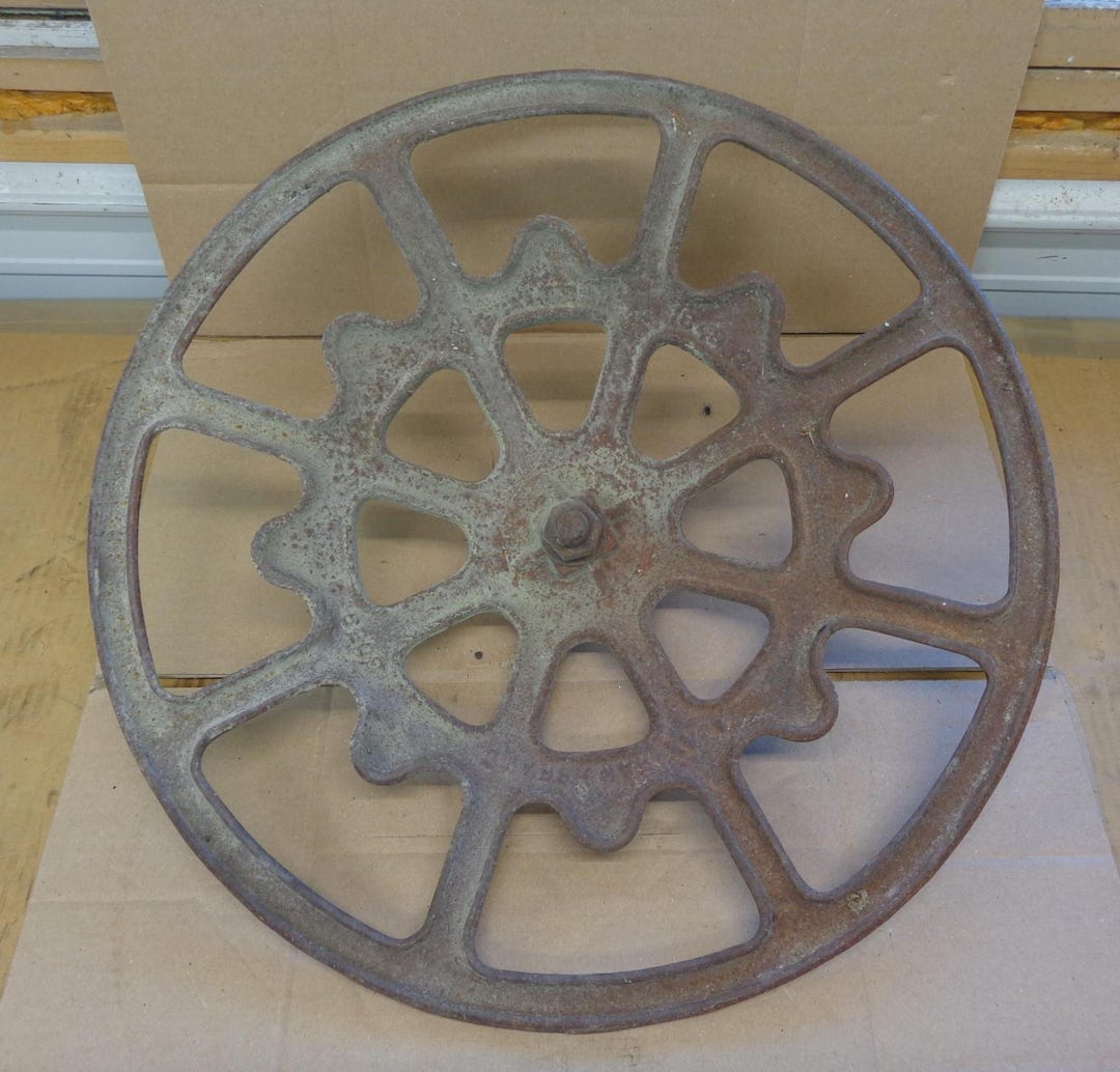 Vintage Salvage Railroad Train Cast Iron Ajax Hand Brake Wheel 22" Dia ...