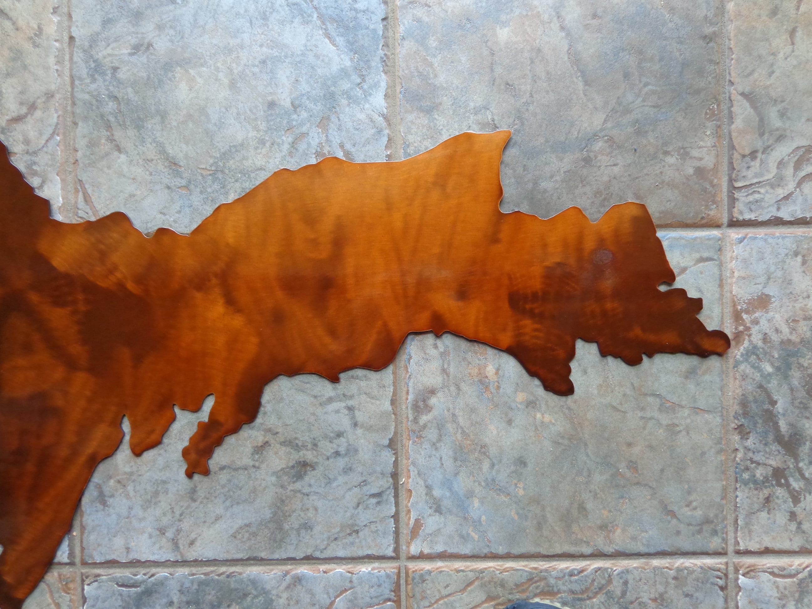 Upper Peninsula of Michigan Plasma Cut Metal Wall Art 46" X 25" Copper ...