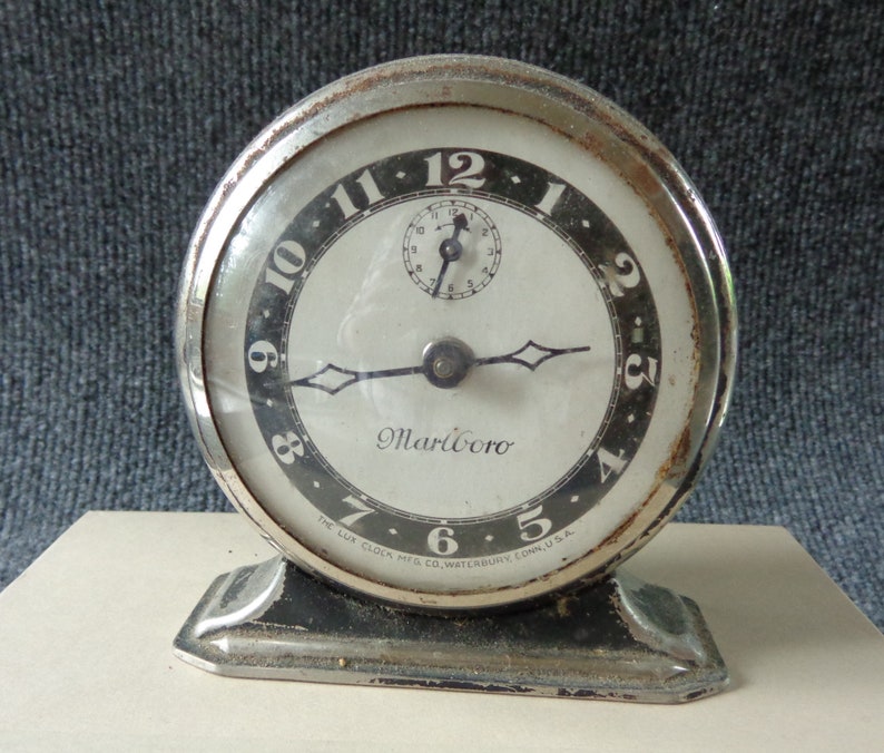 Vintage Marlboro Alarm Clock by Lux Clock for Parts Repair Repurpose ...