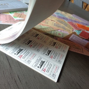 Lot of Paper Tickets in Plastic Container for Scrapbooking Journaling ...