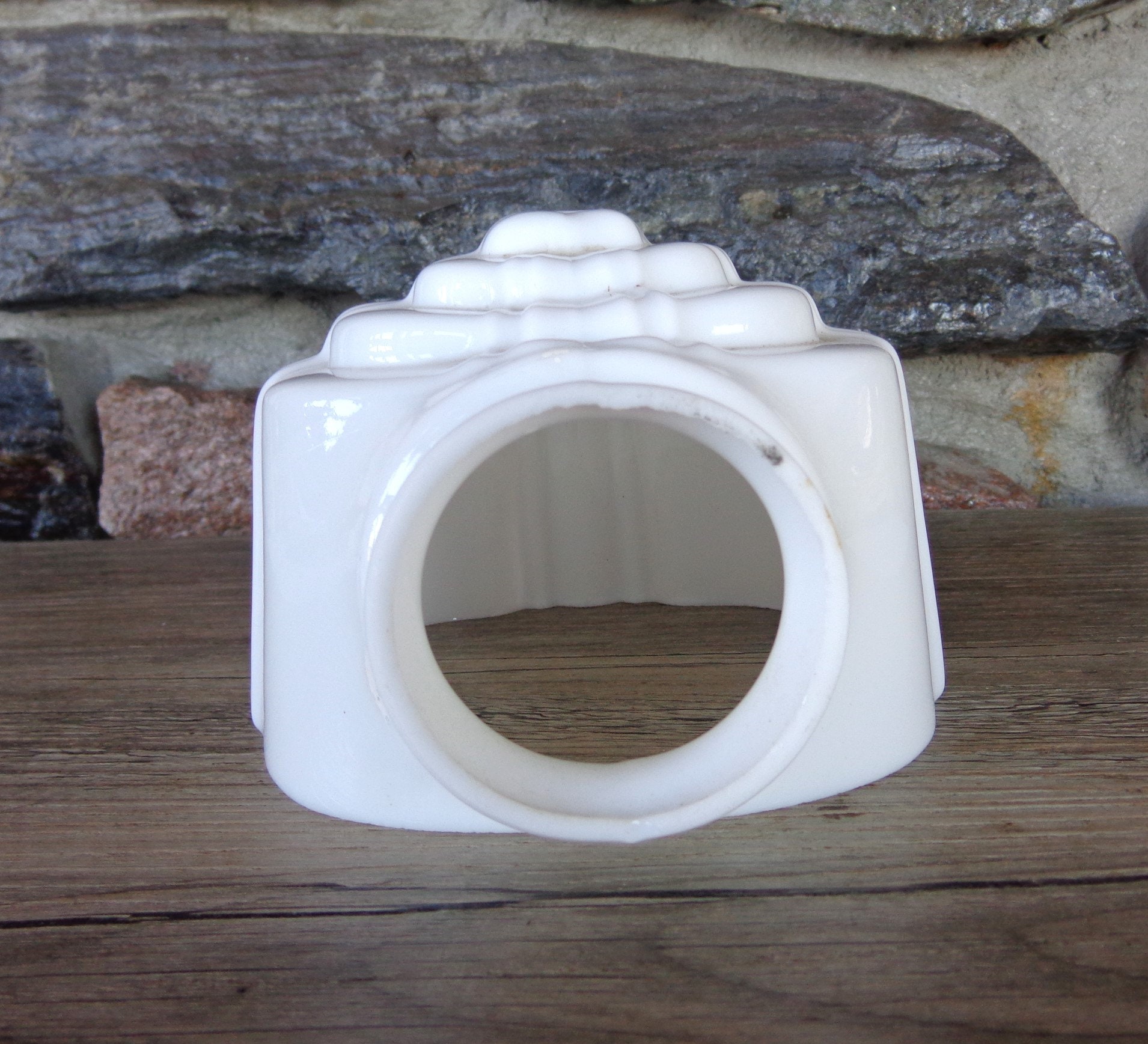 Vintage White Milk Glass Half Shade Light Fixture Sconce 2-1/4 Fitter ...
