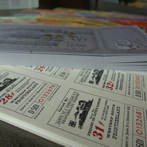 Lot of Paper Tickets in Plastic Container for Scrapbooking Journaling ...