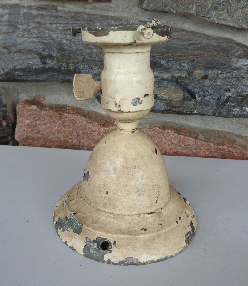 Vintage Brass Single Socket Ceiling Light Fixture for Parts Restoration ...