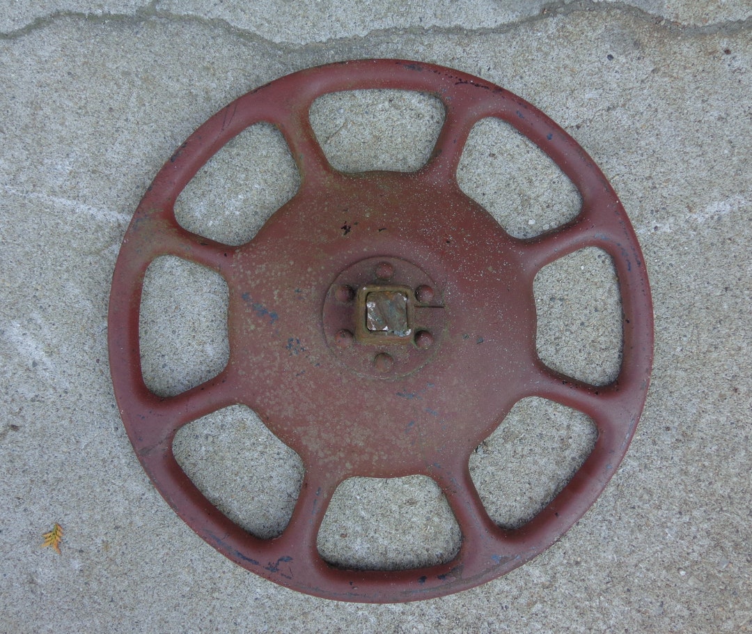 Vintage Salvage Railroad Train Cast Steel Hand Brake Wheel 22" Diameter ...