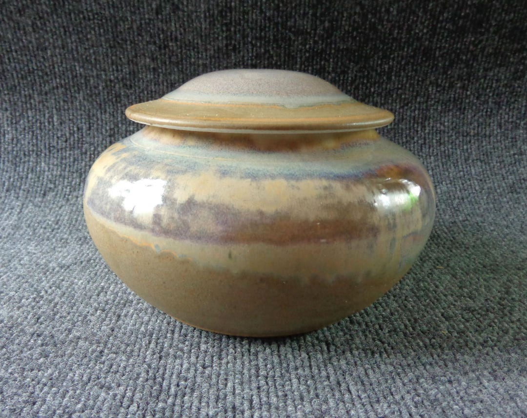 Vintage Handmade Lidded Art Pottery Bowl Jar Container Signed Dean ...