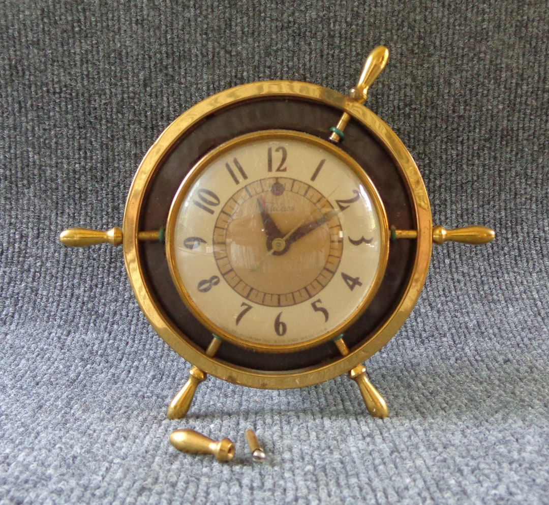 Vintage Telechron Electric Clock Ship's Wheel for Parts Restoration ...