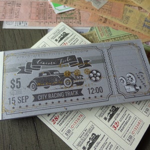 Lot of Paper Tickets in Plastic Container for Scrapbooking Journaling ...
