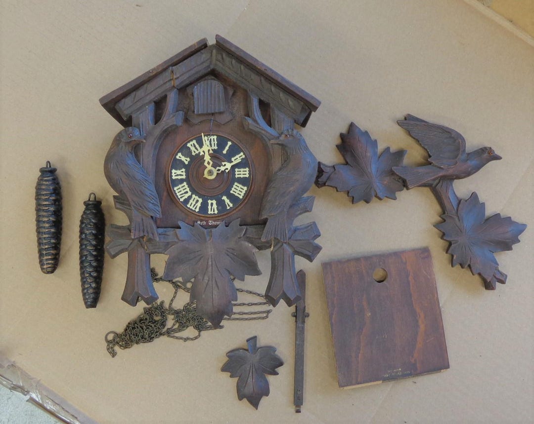Vintage Seth Thomas German Black Forest Cuckoo Clock for Parts ...