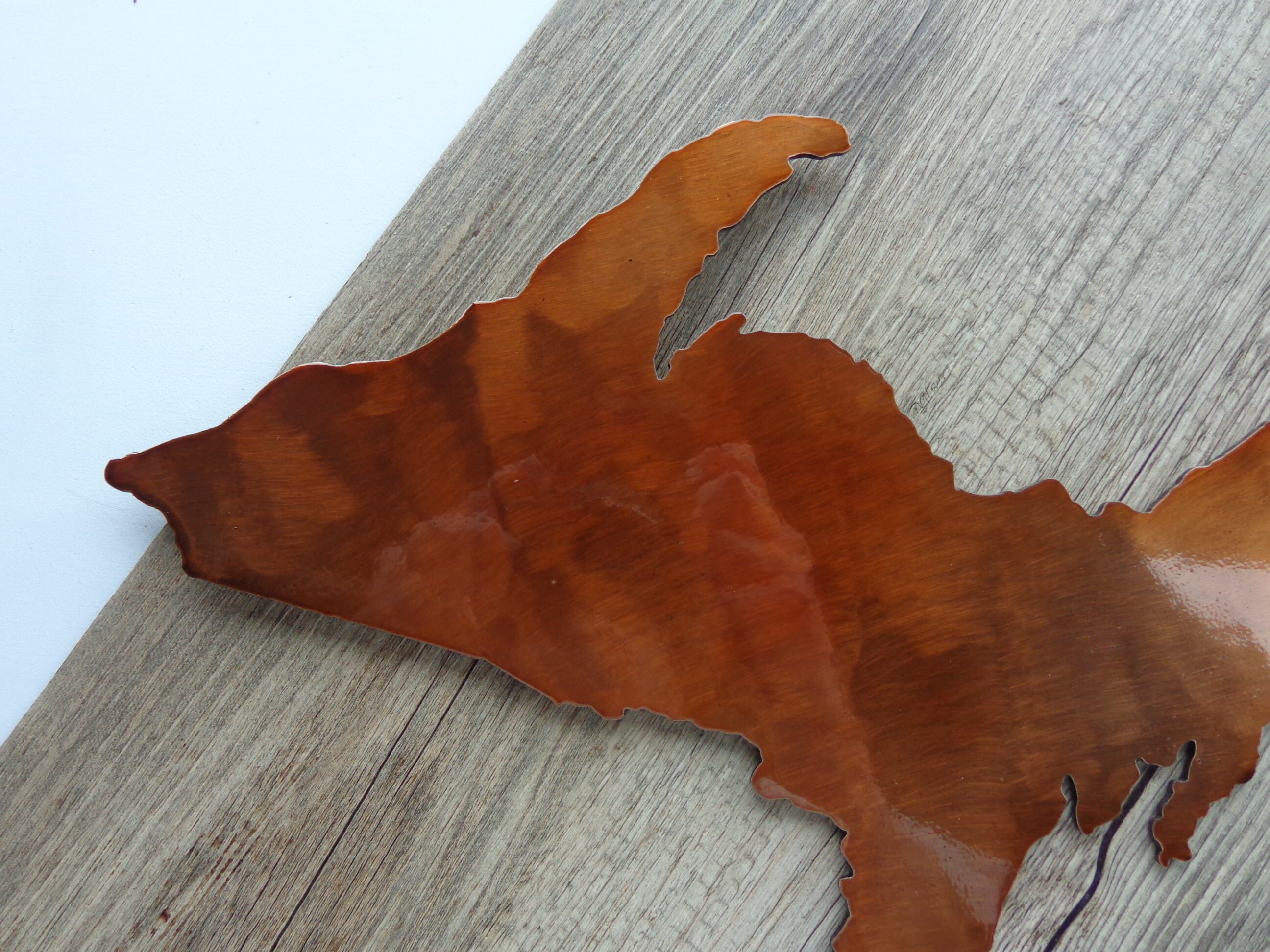 Upper Peninsula of Michigan Plasma Cut Wall Art 16" X 9" Translucent ...