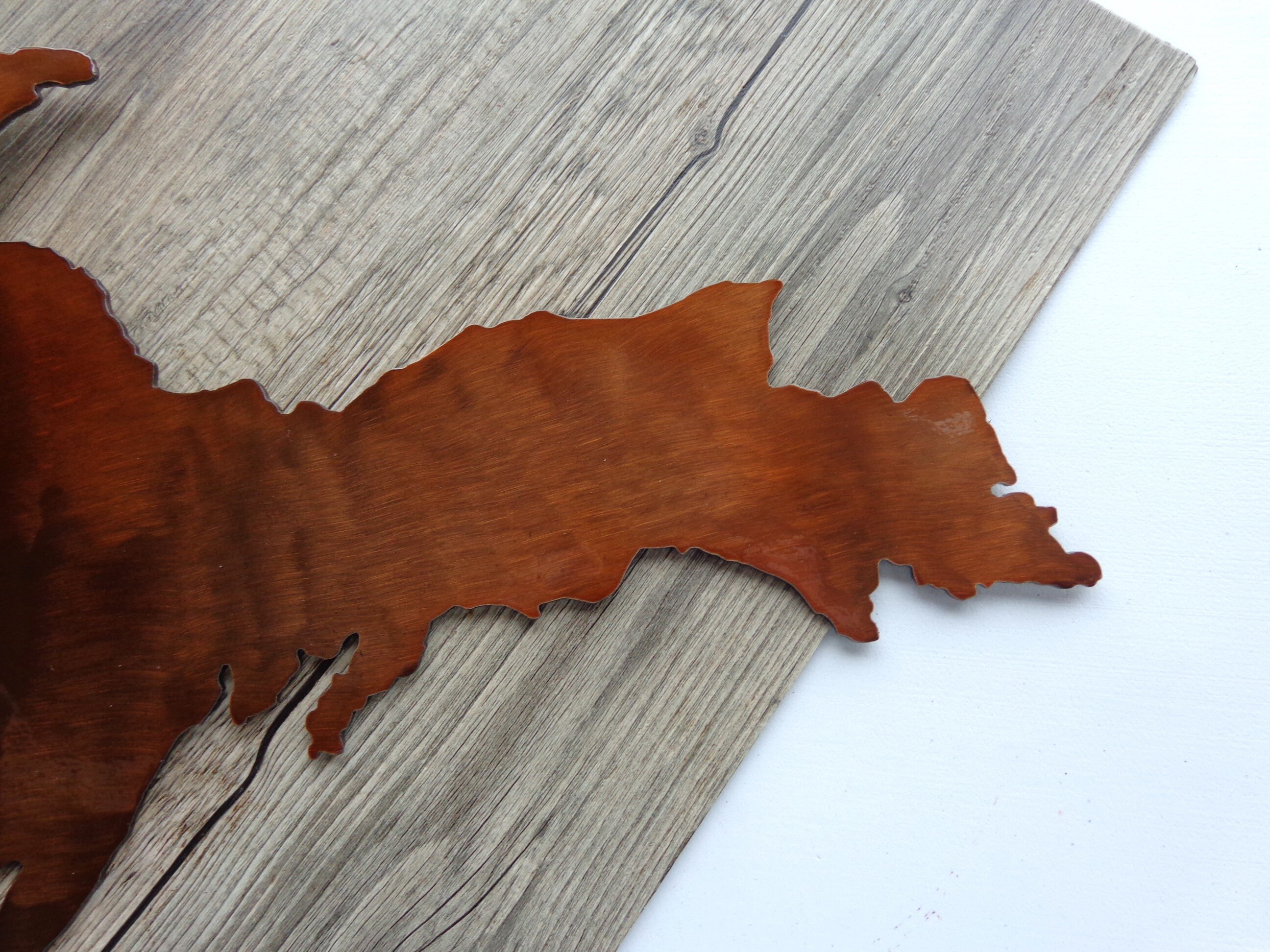 Upper Peninsula of Michigan Plasma Cut Wall Art 16" X 9" Translucent ...