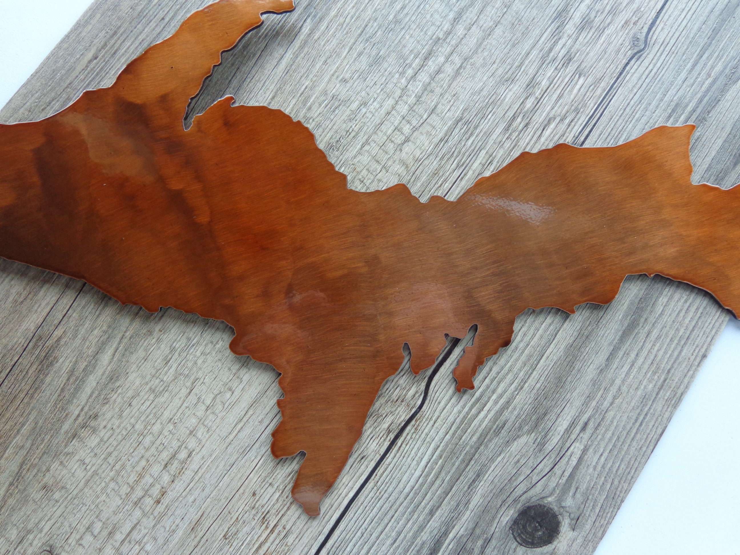 Upper Peninsula of Michigan Plasma Cut Wall Art 16" X 9" Translucent ...