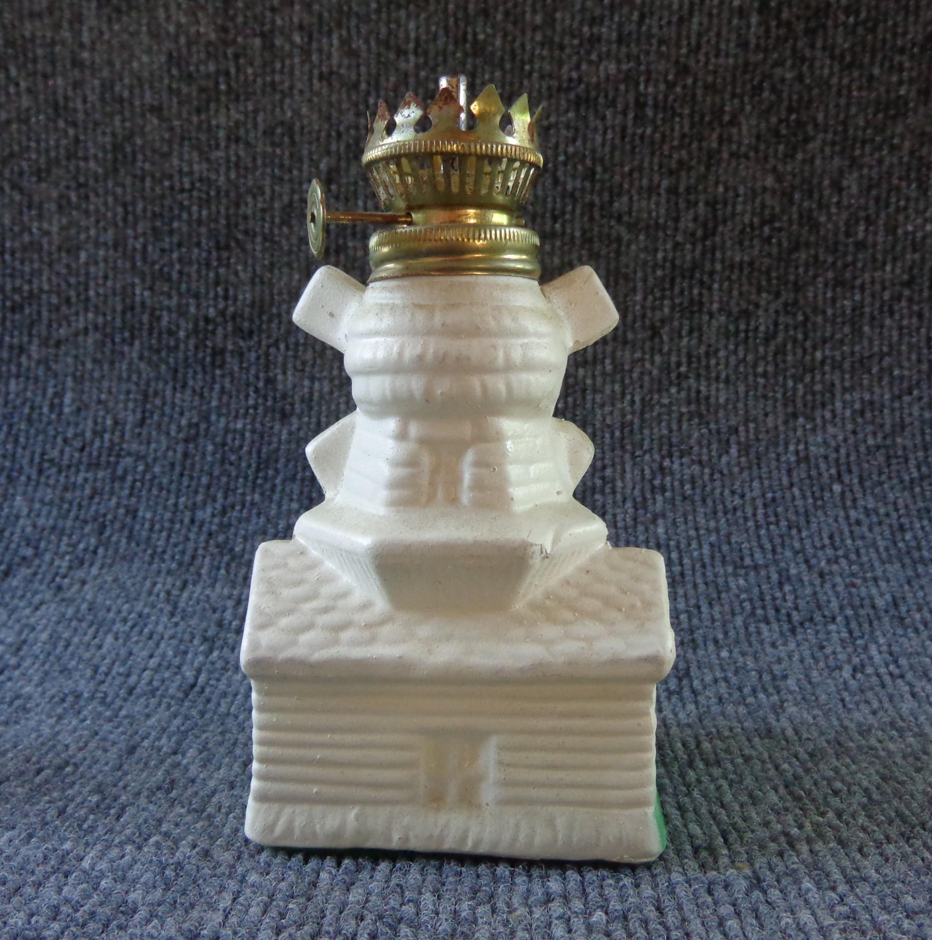 Vintage Chalkware Dutch Boy & Girl Small Oil Lamp 9 Tall Good Condition ...