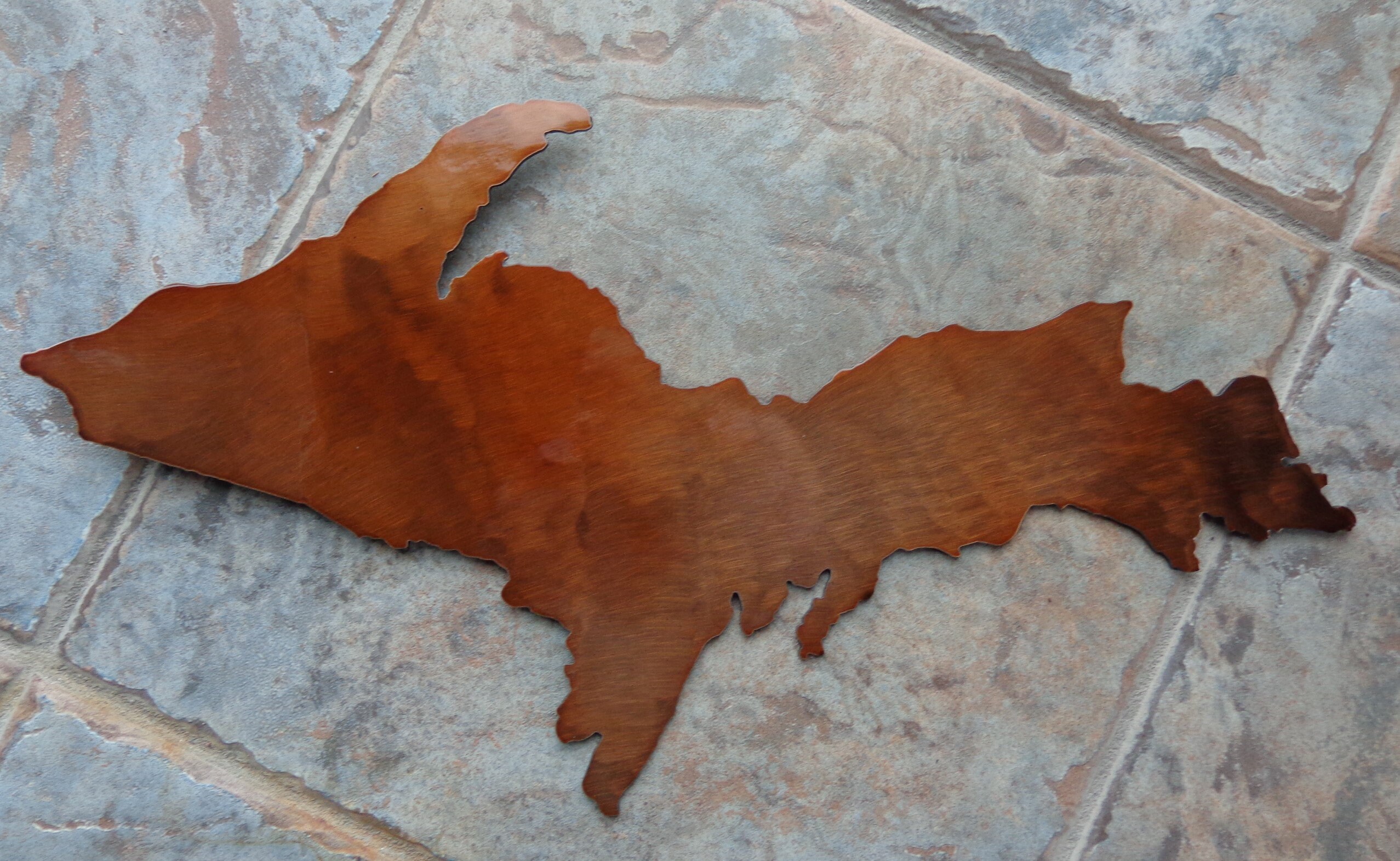 Upper Peninsula of Michigan Plasma Cut Wall Art 16" X 9" Translucent ...