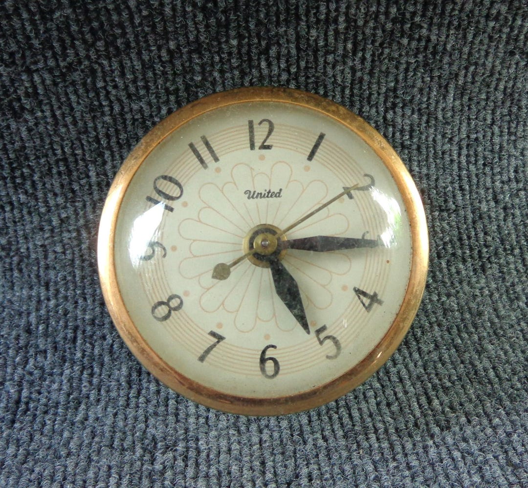 Vintage United Clock Face & Mechanism Not Working for Parts or ...