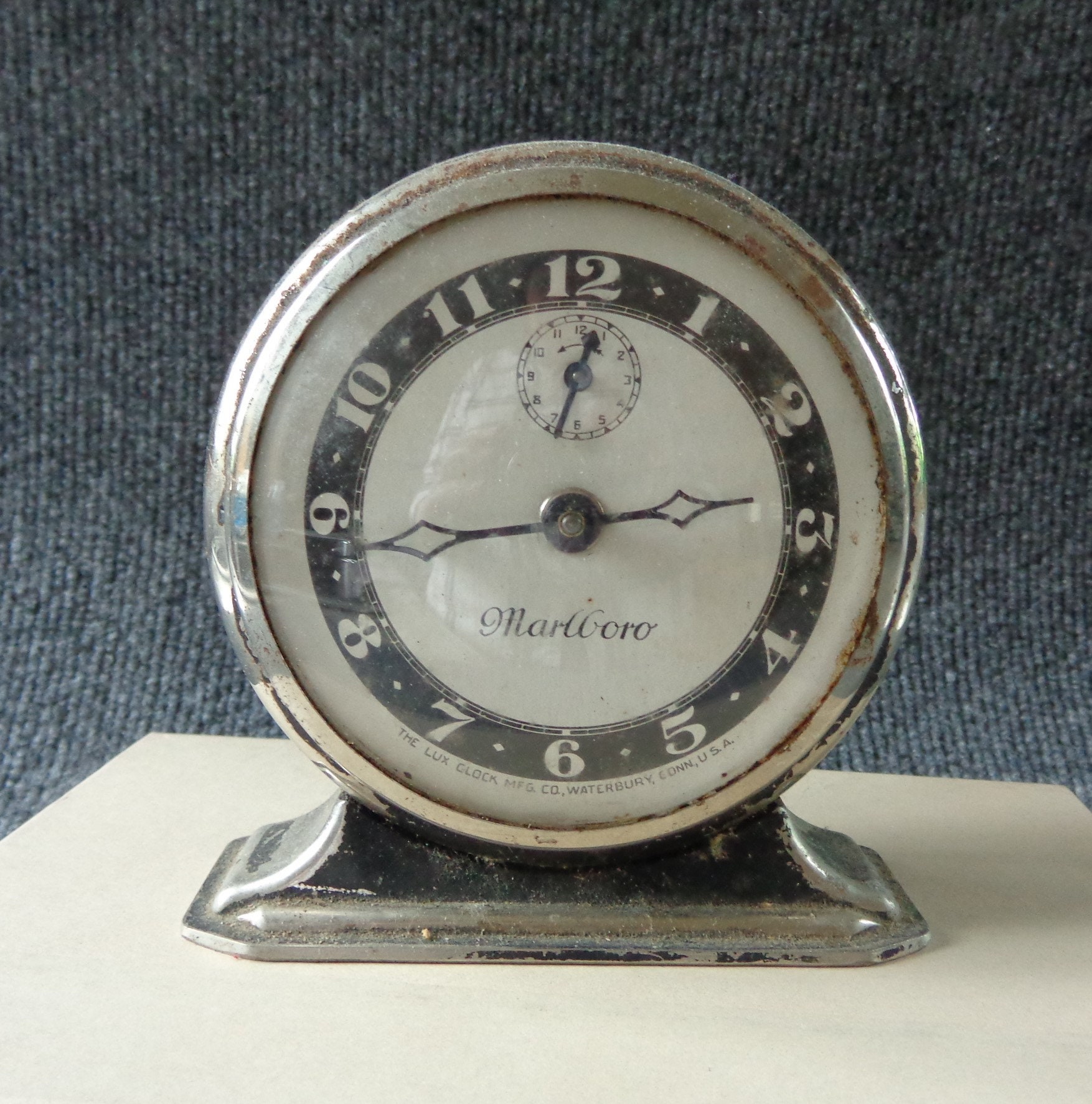 Vintage Marlboro Alarm Clock by Lux Clock for Parts Repair Repurpose ...