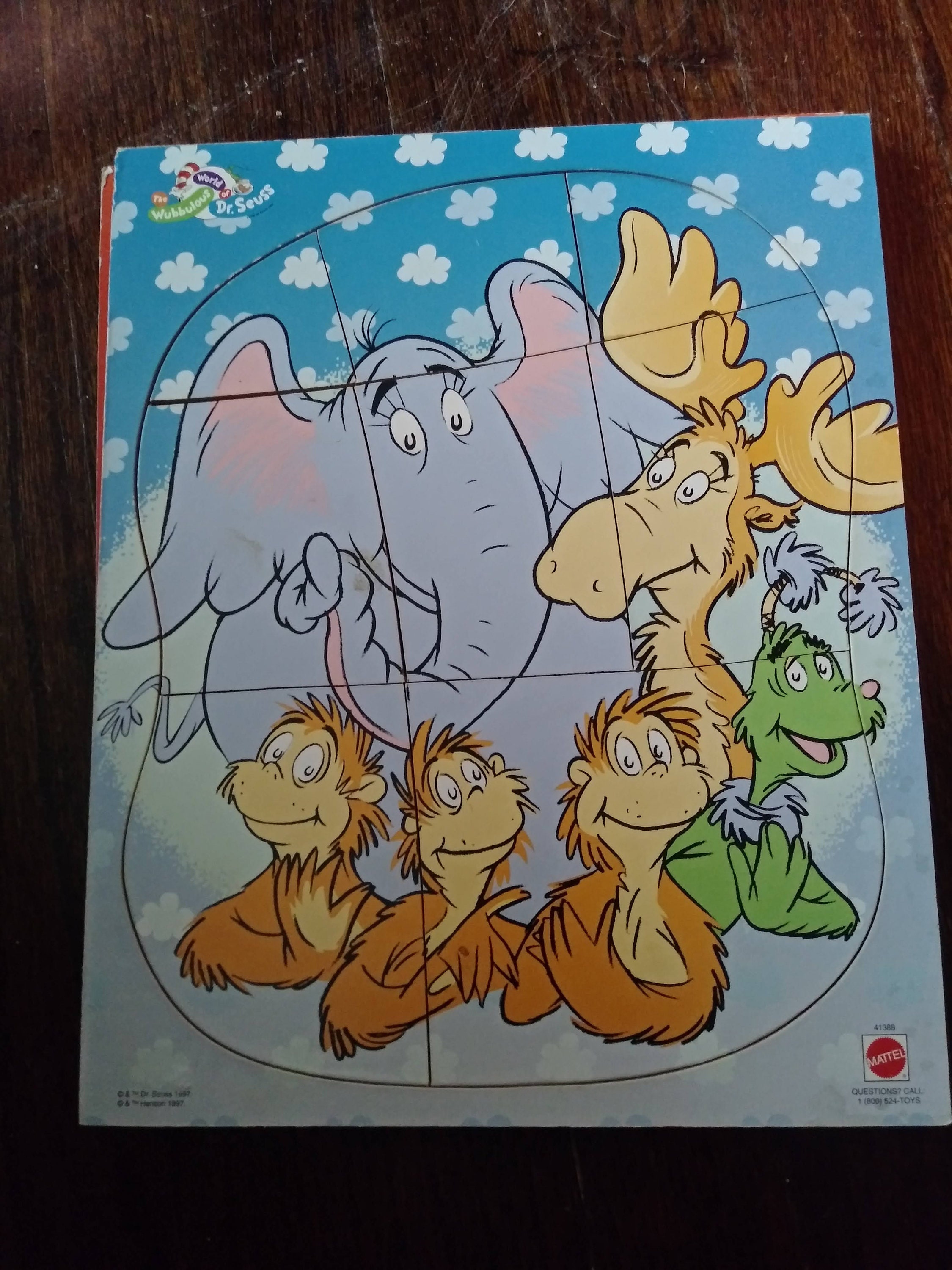 Seuss Frame Puzzle Mattel The Wubbulous World of Dr Puzzles Games ...