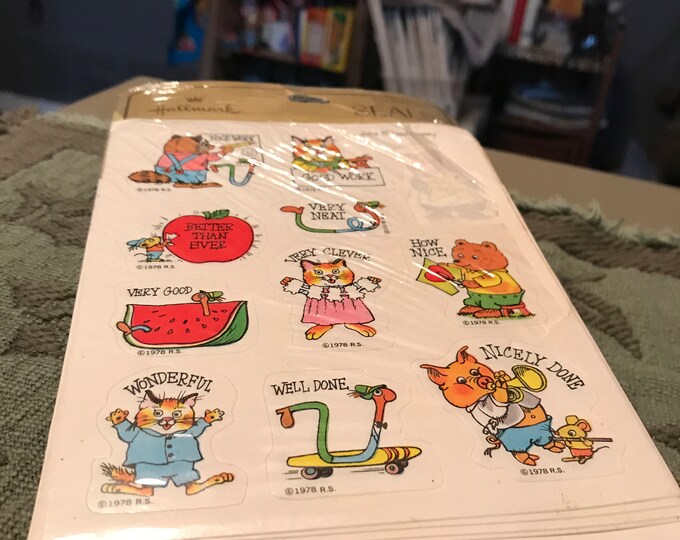 1978 Hallmark Richard Scarry Self - Adhesive Seals - Etsy