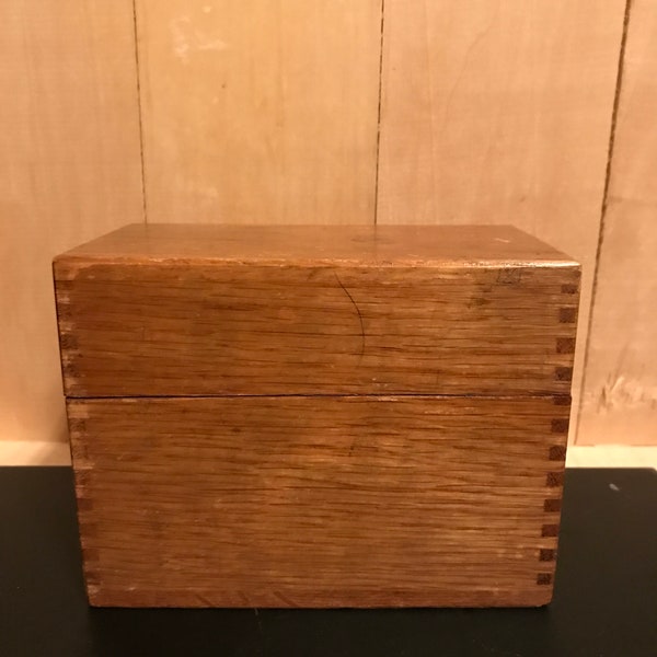 Antique Wooden File Box - Etsy
