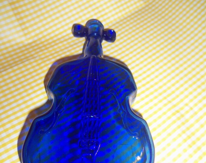 Cobalt Blue Violin Cello Bottle Vase Marked 5 - Etsy
