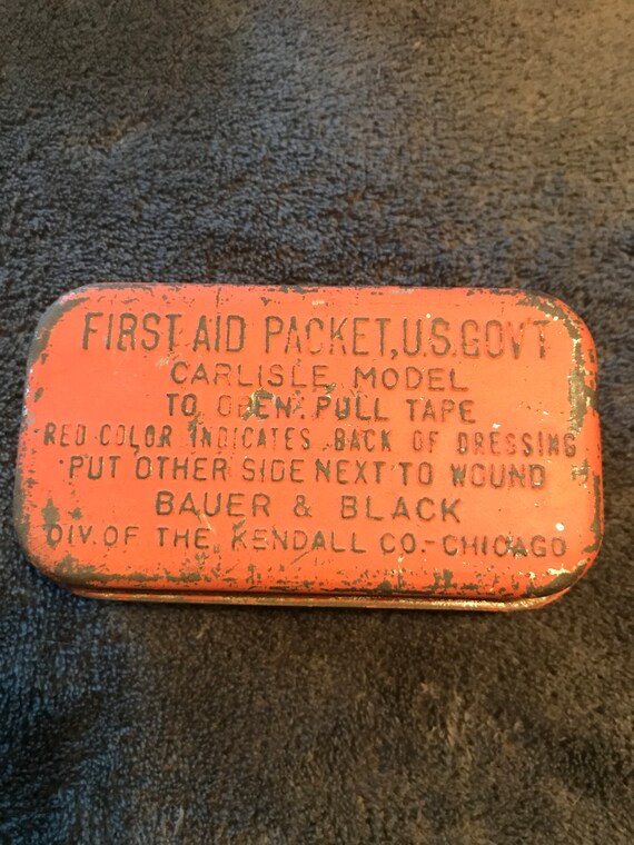 WWII First Aid Packet US Gov't Tin Carlisle Model Bauer & - Etsy