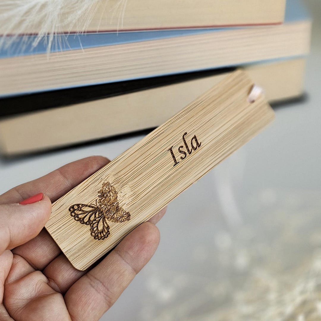 Personalised Wooden Bookmark, Teacher Student Pupil Gift, School ...