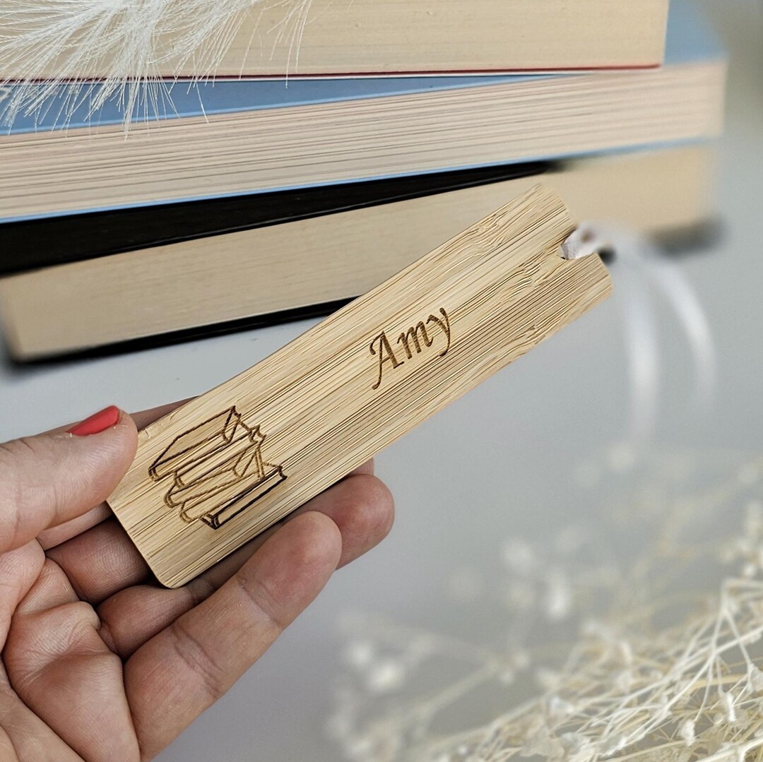 Personalised Wooden Bookmark, Teacher Student Pupil Gift, School ...
