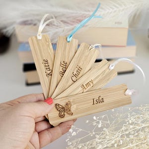 Personalised Wooden Bookmark, Teacher Student Pupil Gift, School ...